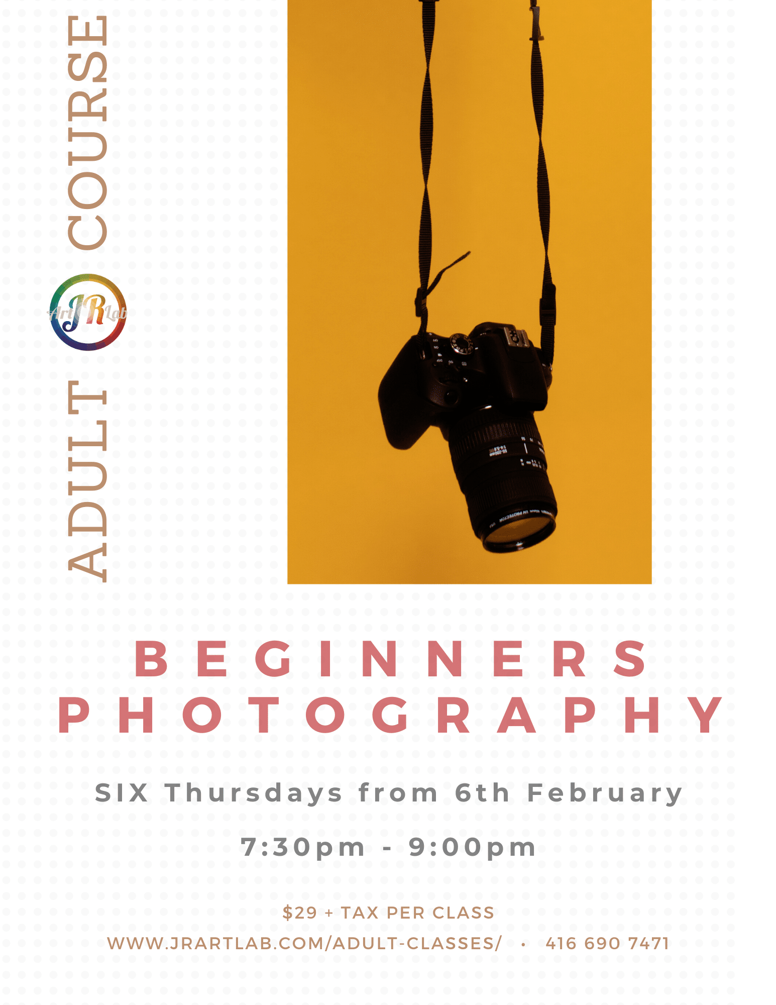 THU - Adult Beginners Photography Class (Feb 2020) » JR Art Lab